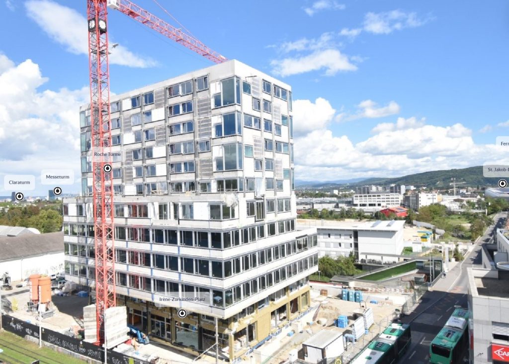 Montage am Wohnturm SYD in Basel | Rytz AG - Ihr Fassadenbauer